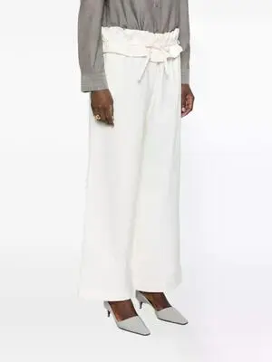 Magda Butrym Paperbag-waist Wide-leg Trousers - Neutrals