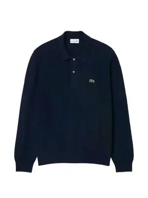 Lacoste Classic-fit Long-sleeved Knitted Polo Shirt