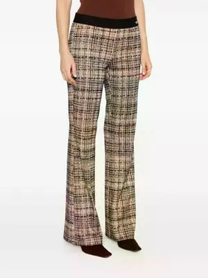 CAMBIO Francis Checked Elasticated-waistband Trousers