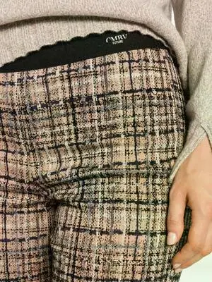 CAMBIO Francis Checked Elasticated-waistband Trousers
