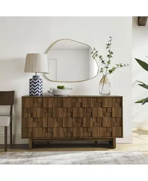 MODWAY Owen 59 Inch 4 Door Geometric Sideboard
