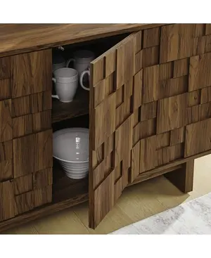 MODWAY Owen 59 Inch 4 Door Geometric Sideboard