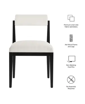 MODWAY Kai Fabric Dining Chair, Set Of 2