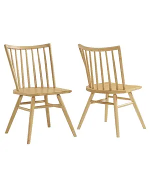 MODWAY Alvar Spindle Back Dining Side Chairs Set Of 2 - Ash