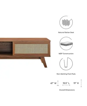 MODWAY Soma 47 Tv Stand - Walnut
