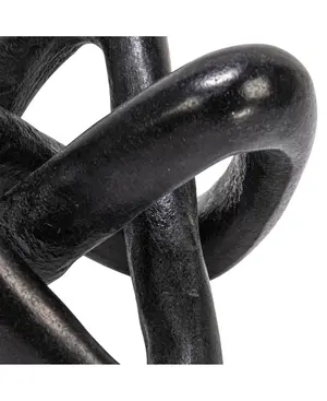 OLIVE GROVE Modern Decorative Marble Link Knot - Black