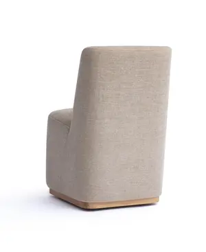 TOV FURNITURE Melissa Performance Fabric Rolling Dining Chair