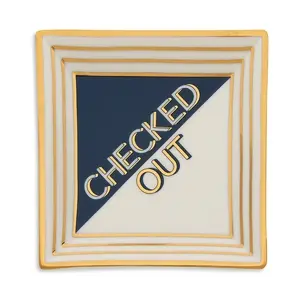Jonathan Adler Hotel Checked Out Square Tray - Multi