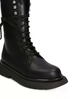 3JUIN Gio Lace-up Studded Ankle Boots