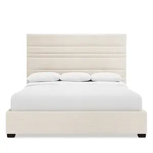 BERNHARDT Murray Storage Bed, King - Cream