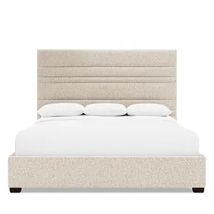 BERNHARDT Murray Storage Bed, King - Grey/cream
