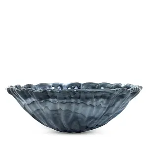 VIETRI Onda Glass Medium Bowl - Grey