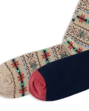 Polo Ralph Lauren Itchfield Bear Cotton Blend Crew Socks, Pack Of 2