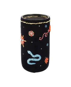 ZSA ZSA ZSU Hand Finished Vase, 5.12 X 5.12 X 9.84 - Black