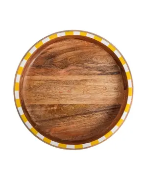 ZSA ZSA ZSU Nohar Mango Wood Tray, 14 X 14 X 3