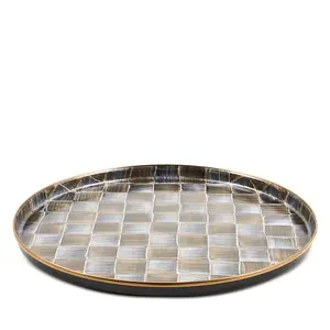 MACKENZIE-CHILDS Sophisticheck Round Tray - Multi