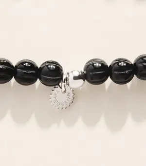 Tateossian Sterling Silver, Dinosaur Bone And Agate Gear Trio Bracelet