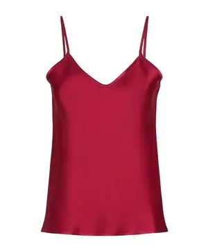 Max Mara Envers Satin Camisole Top Ruby - Ruby Colour