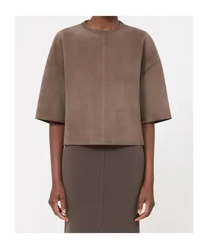 Max Mara Regular Fit Leather Blouse