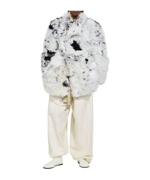 Bottega Veneta Spotted Short Coat - Himalayan