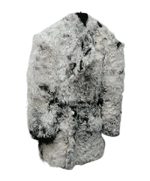 Bottega Veneta Spotted Curly Shearling Coat - Himalayan