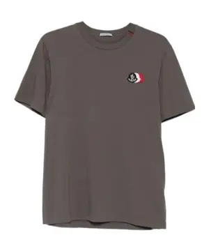 Moncler Label-patch T-shirt - Grey