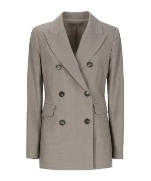 D.exterior Double-breasted Peak-lapel Blazer - No