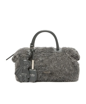 Max Mara Small Boston Bag In Wool And Alpaca Teddy