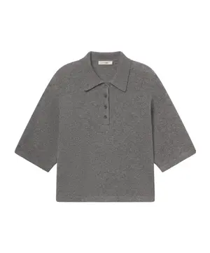 FRAME Ribbed Button-up Polo Shirt