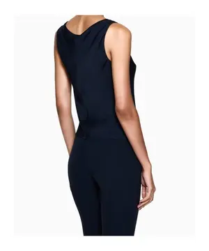 Giorgio Armani Sleeveless Scoop-neck Top - Black