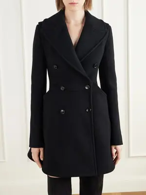 Alaïa Double-breasted Wool-woven Coat