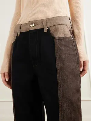 Ossou Jane Paneled High-rise Straight-leg Jeans