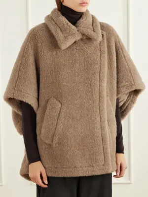 Max Mara Alpaca, Cashmere And Silk-blend Cape