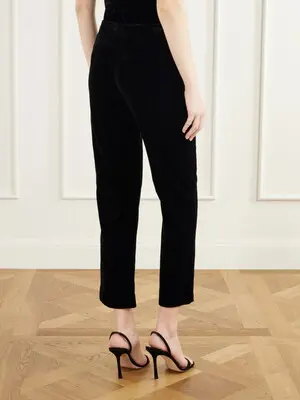 LIBEROWE Lilian Darted Cotton-velvet Slim-fit Pants