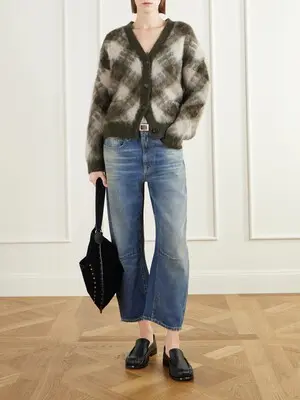R13 Articulated Knee X-bf Sculpted Mid-rise Barrel-leg Jeans