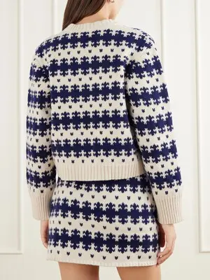 Calle Del Mar Royal Fair Isle Cashmere Cardigan