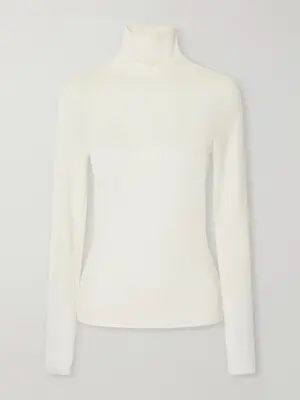 ALMADA Farra Cashmere Turtleneck Sweater - Neutrals