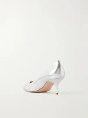 GIANVITO ROSSI 55 Metallic Leather Pumps