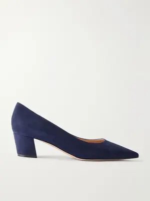 GIANVITO ROSSI New Piper 45 Suede Pumps - Blue
