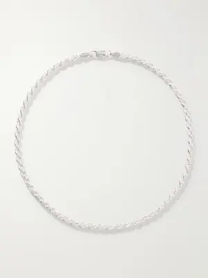 LOREN STEWART Industrial Rope Sterling Chain Necklace - Silver