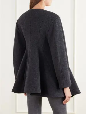 Bottega Veneta Paneled Wool-blend Flannel Coat