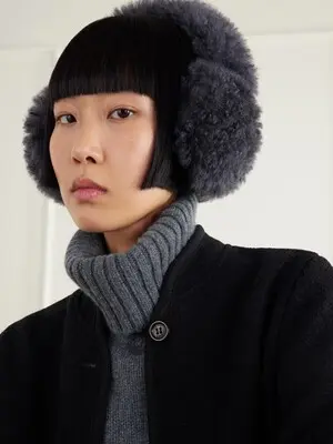 YVES SALOMON Wool-trimmed Shearling Earmuffs