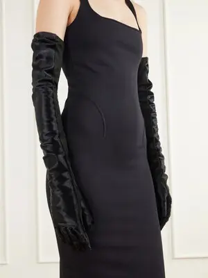 Alaïa Suede And Calf-hair Gloves