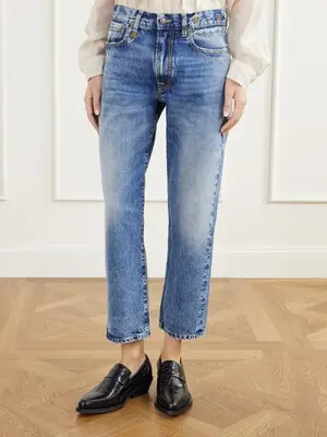 R13 Romeo Cropped Mid-rise Straight-leg Jeans