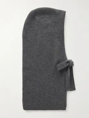 Brunello Cucinelli Drawstring Ribbed Cashmere Snood
