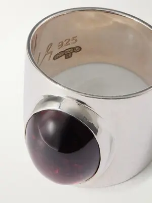 LOREN STEWART Garbo Sterling Garnet Ring