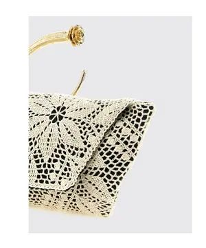 Magda Butrym Floral Crochet Handle Clutch Bag