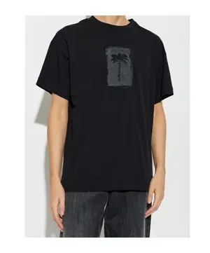Palm Angels Brushed Palm Tree Crewneck T-shirt