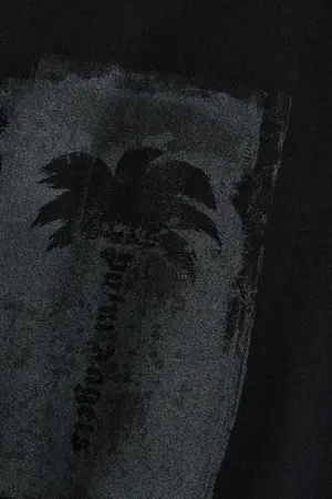 Palm Angels Brushed Palm Tree Crewneck T-shirt