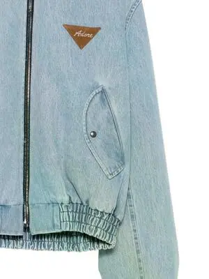 AVA ADORE Logo-patch Corduroy-collar Denim Jacket